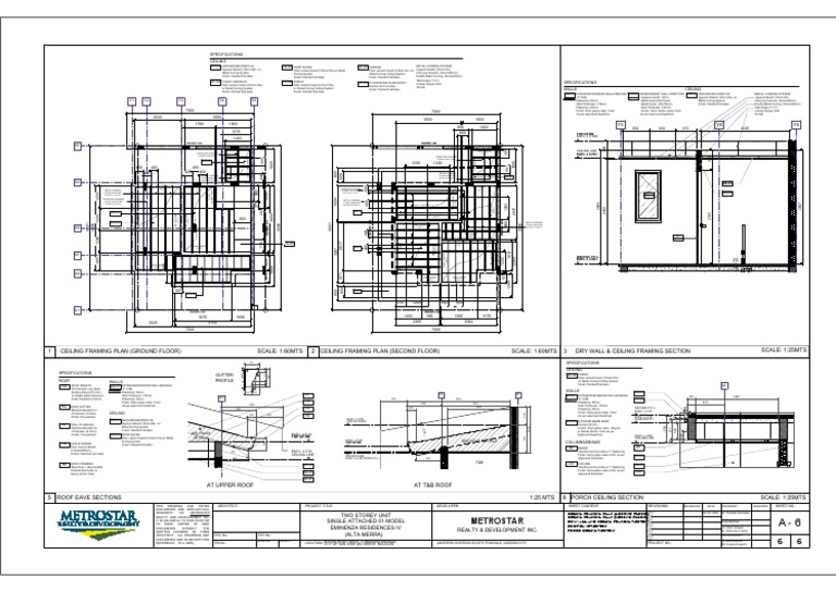 A6-Ceiling, Drywall Framing Details | PDF