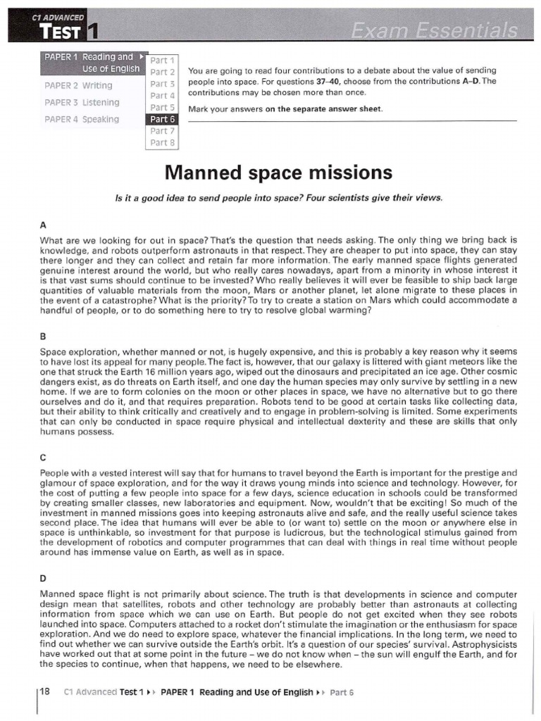 Paper 1 Reading Part 6 Cross-Text Multiple Matching | PDF
