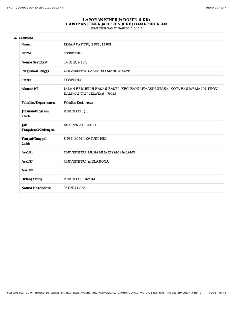 LKD - 0009068504 TA 2022 - 2023 Ganjil | PDF