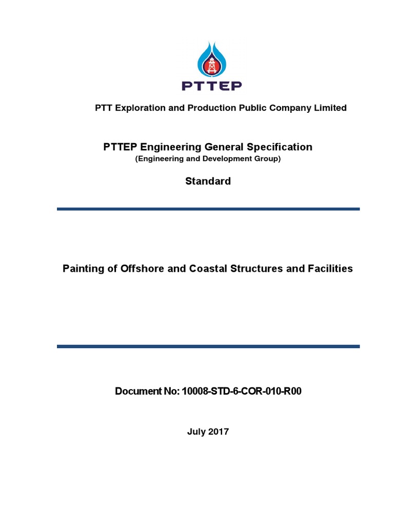 Pttep Painitng of Offshore Facilities | PDF | Stainless Steel | Steel