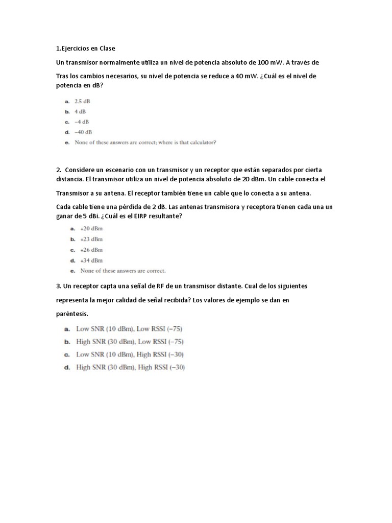 Ejercicios en Clase | PDF