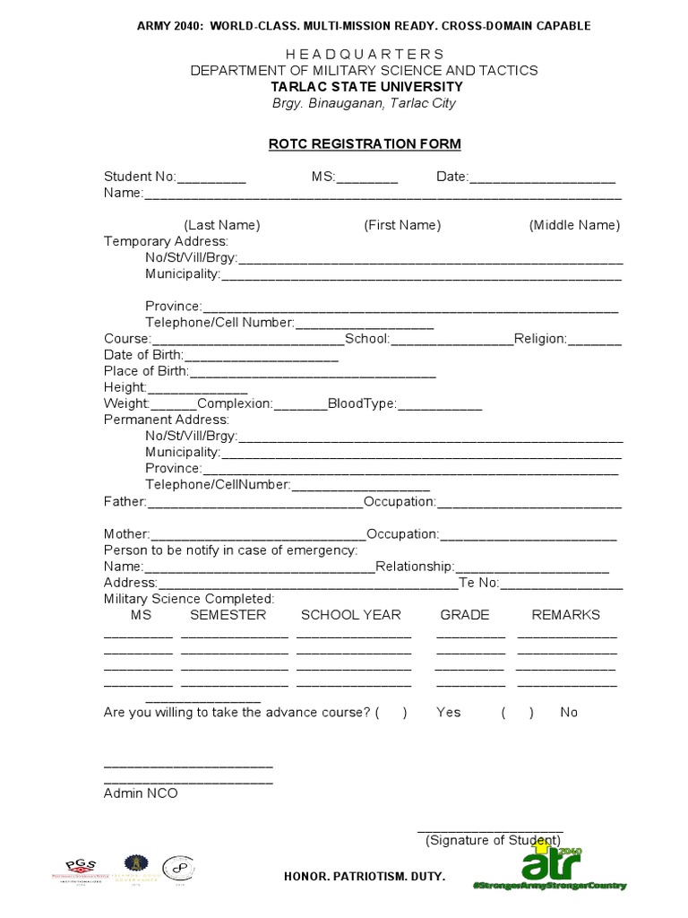 Registration Form | PDF