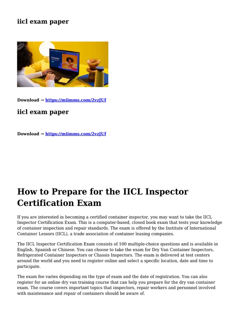 How To Prepare For The IICL Inspector Certification Exam | PDF