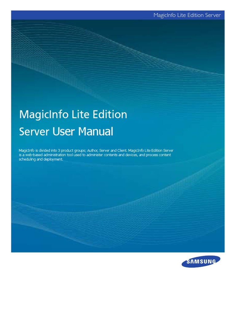 MagicInfo Lite | PDF | Postgre Sql | World Wide Web