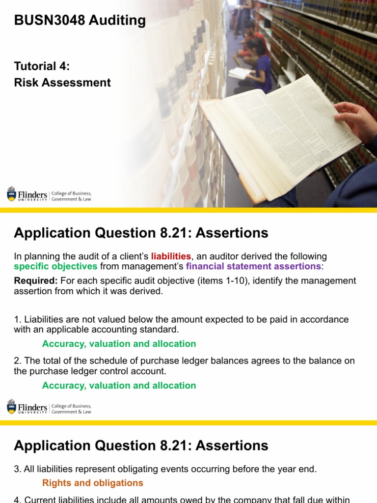 3048 - Week 5 Tute 4 Risk Assessment | PDF | Risk | Valuation (Finance)
