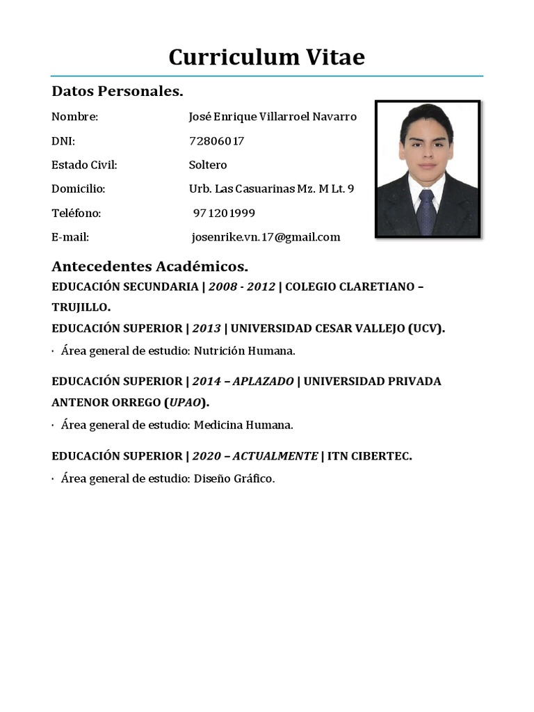 CV José Enrique Villarroel 2023 | PDF