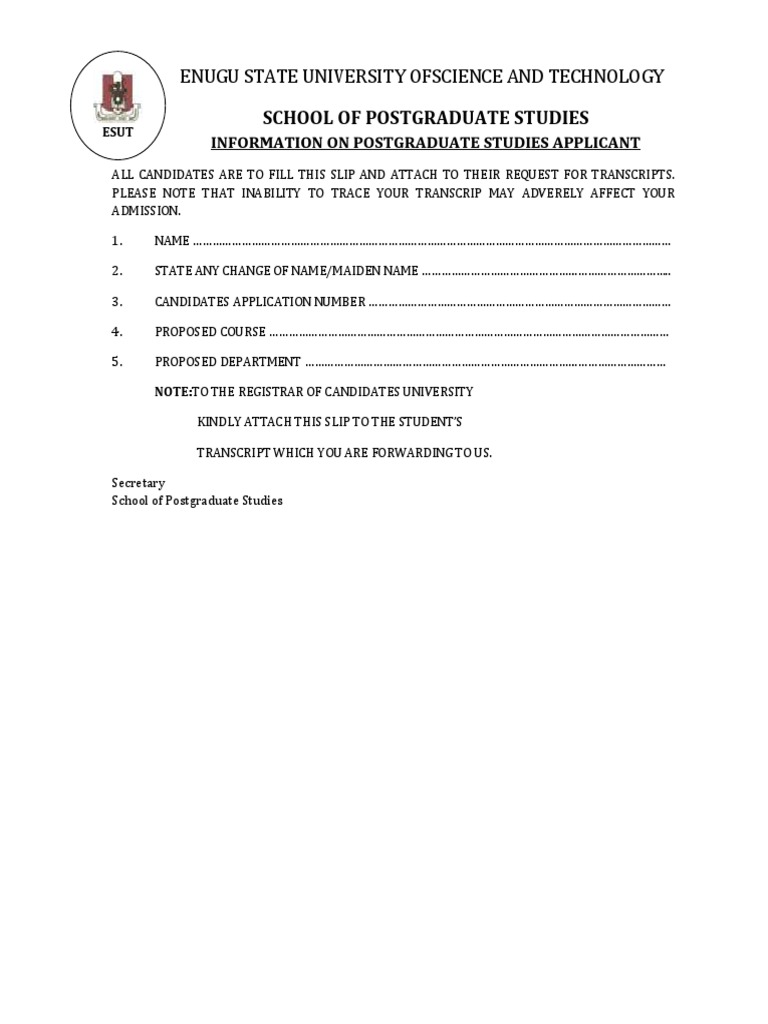 Transcript Request Instructions | PDF