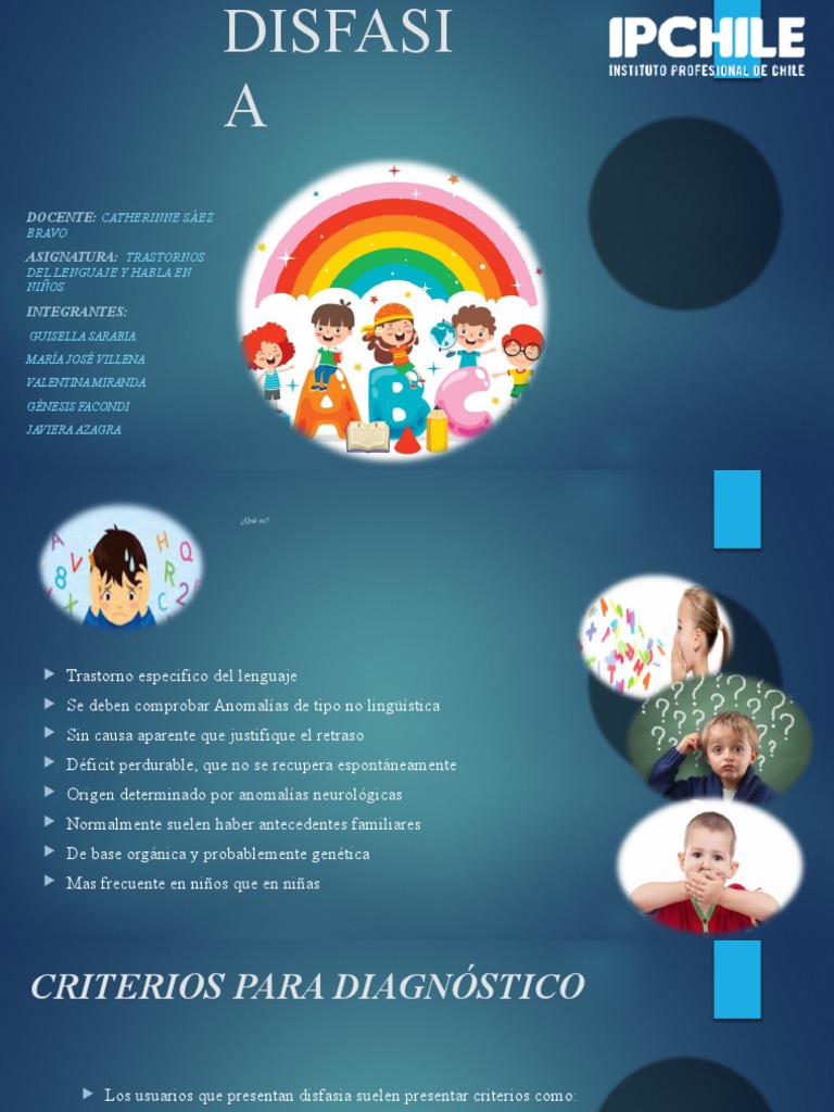 Disfasia Infantil: Diagnóstico y Clasificación | PDF | Afasia ...