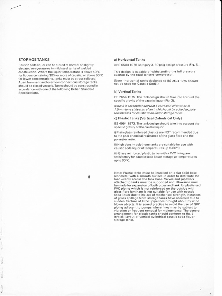 Caustic Storage and Heating | PDF