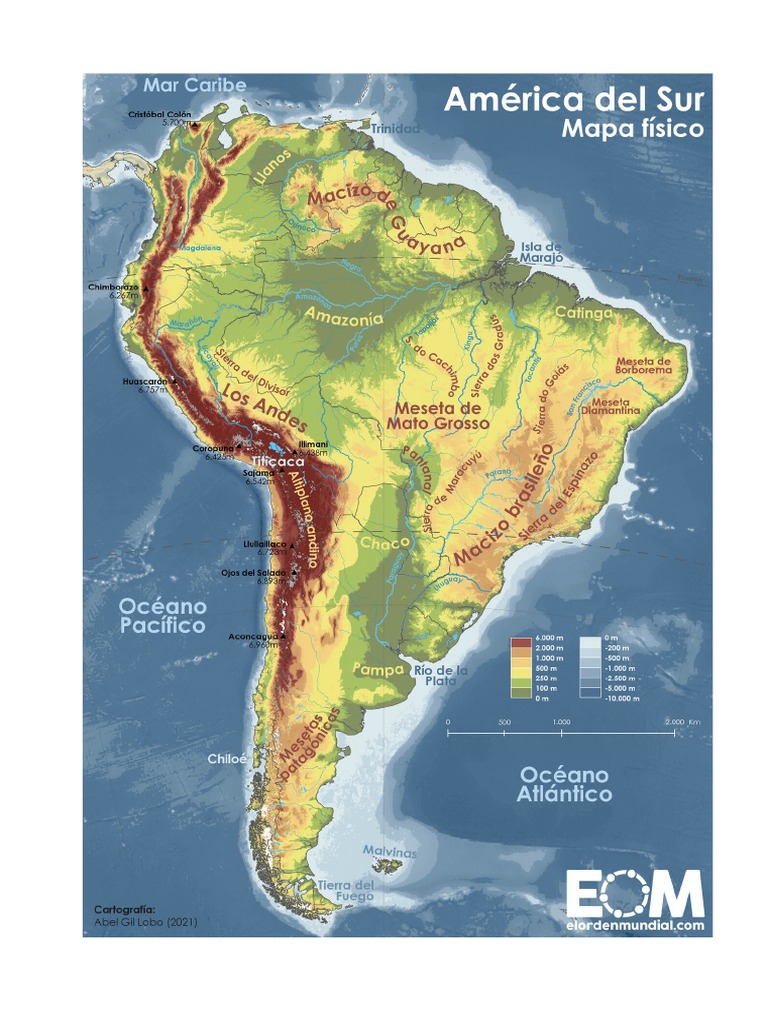 Mapa de America Del Sur-Relieve | PDF