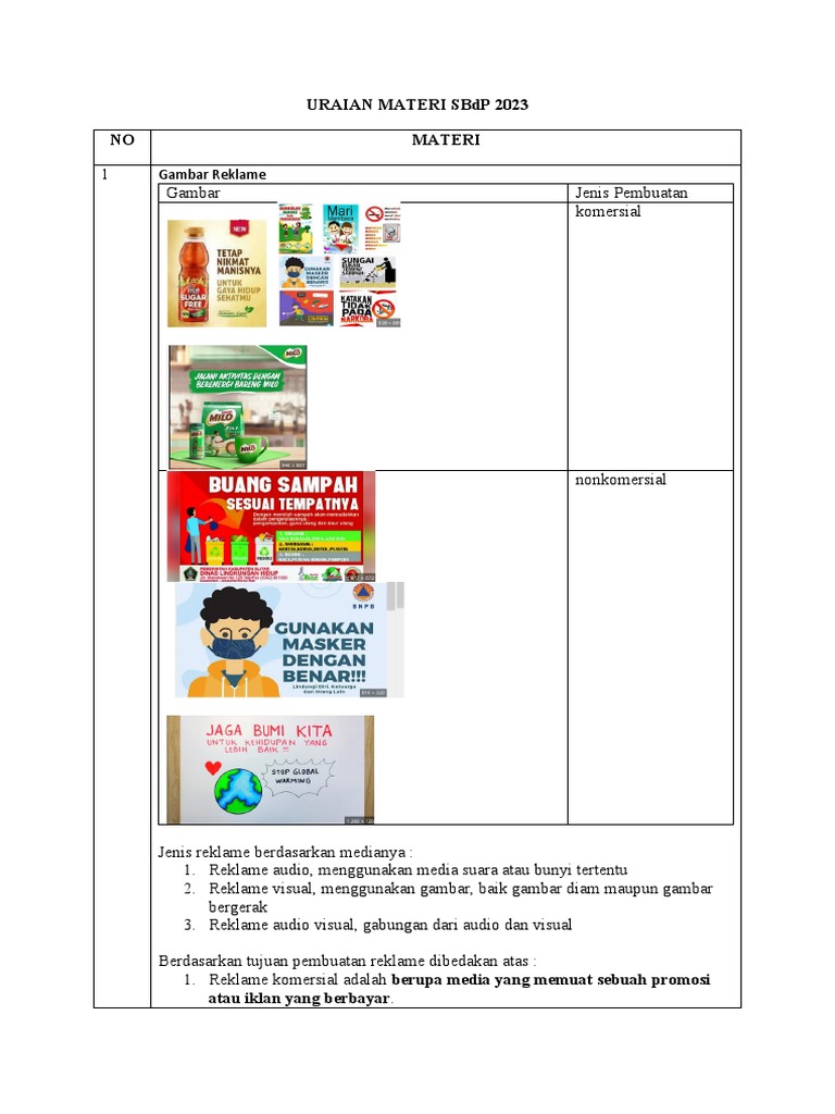 Uraian Materi SBDP | PDF