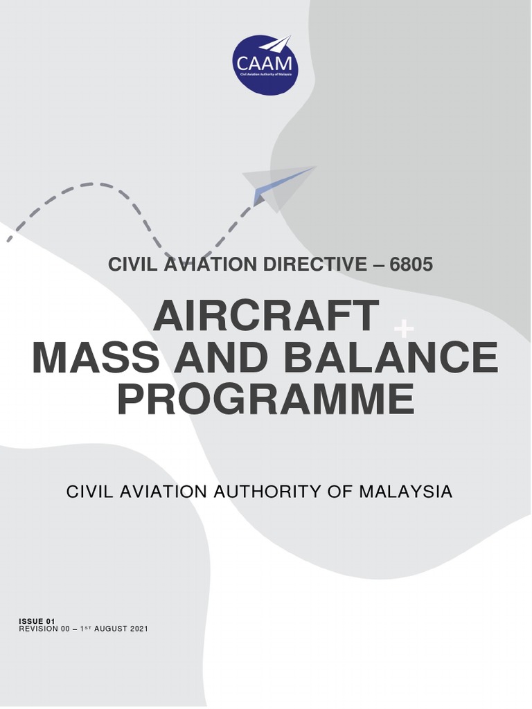 CAD 6805 Aircraft Mass and Balance Programme | PDF | Aviation | Transport