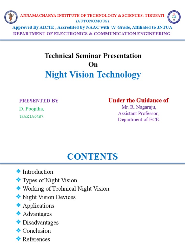 Technical Seminar PPT Template | PDF | Infrared | Electromagnetic Radiation