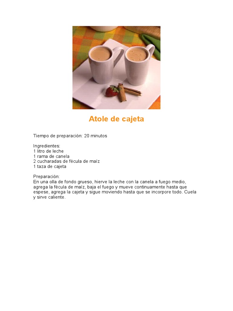 Atole de Cajeta | PDF