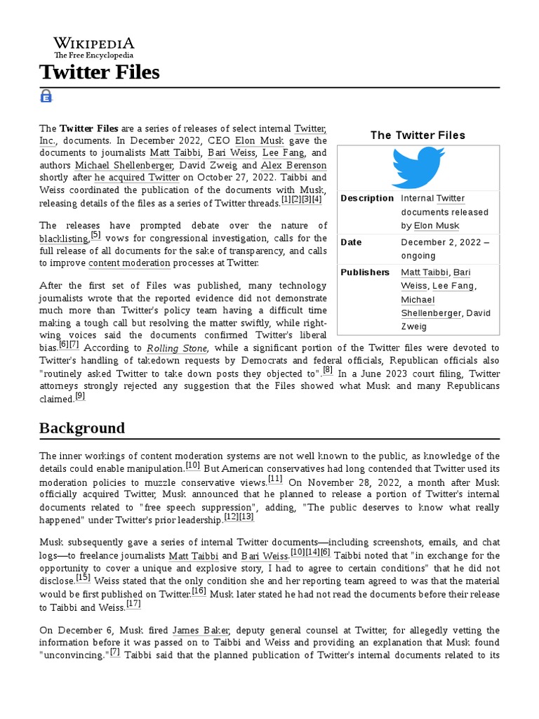 Twitter Files | PDF