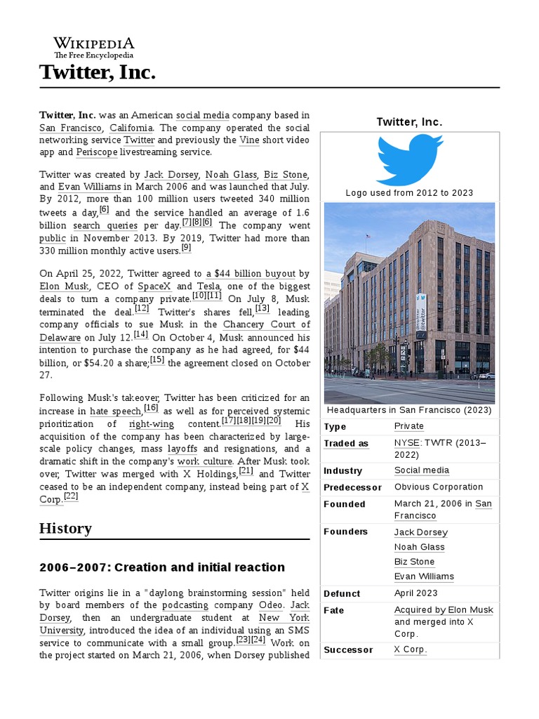 Twitter, Inc. | PDF
