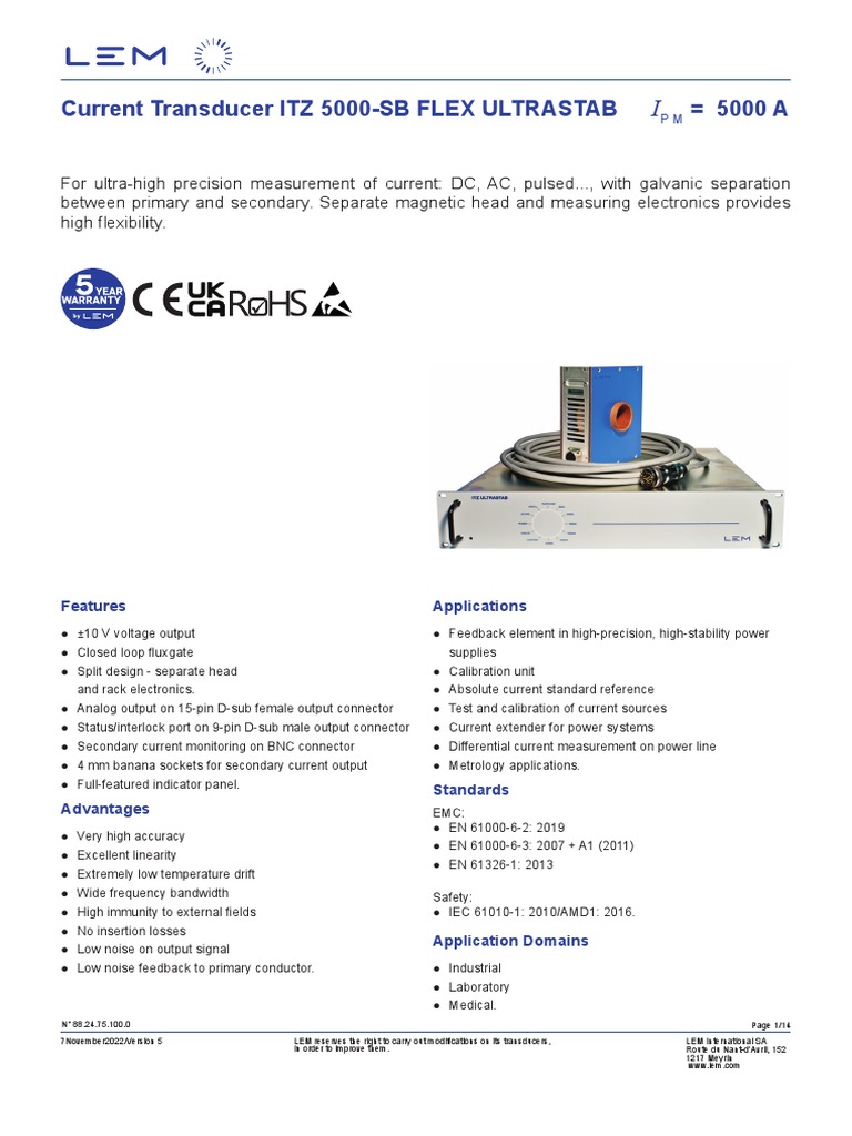 LEM Itz - 5000-sb | PDF | Mains Electricity | Light Emitting Diode