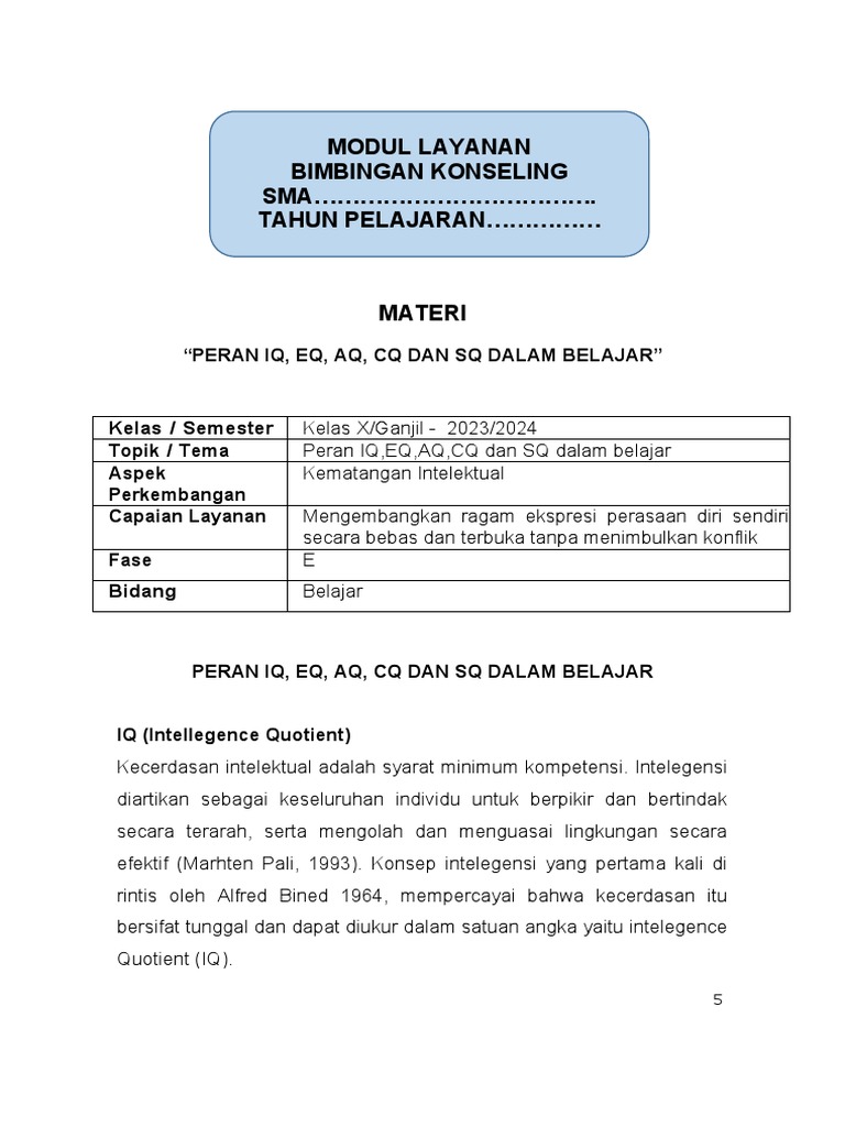 Modul Materi 4 - Sma | PDF