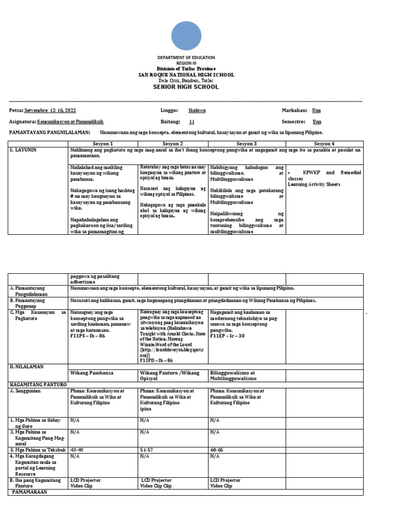 DLL-KOMPAN-Week2 - Sept. 12-16 | PDF