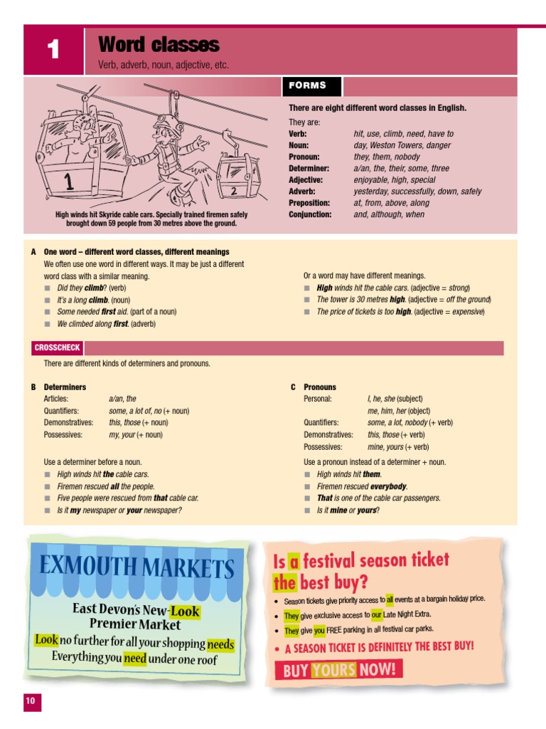 Word Class and Sentence Structure | PDF | Part Of Speech | Noun