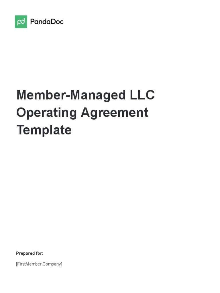 Member-Managed LLC Operating Agreement | PDF | Interest | Bookkeeping