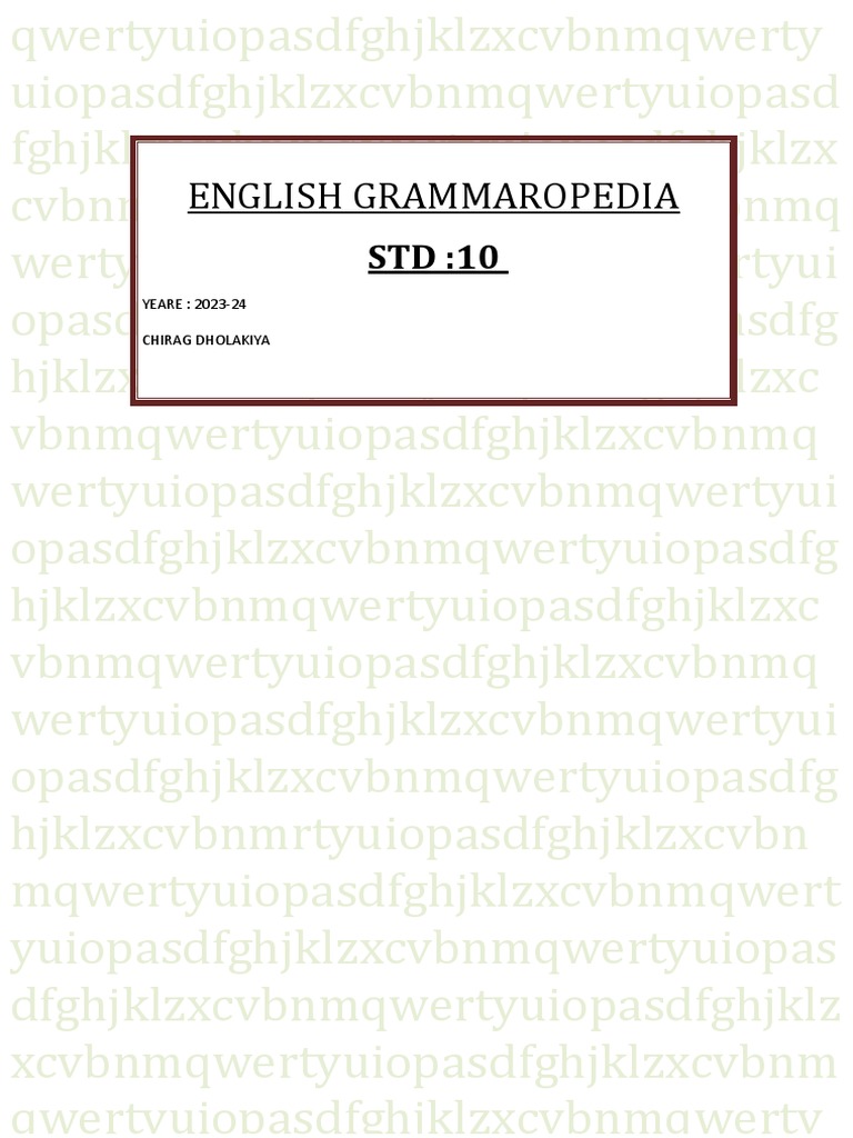 STD 10 English by Chirag Dholakiya | PDF