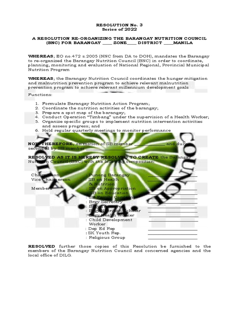 Reso BNC Template | PDF