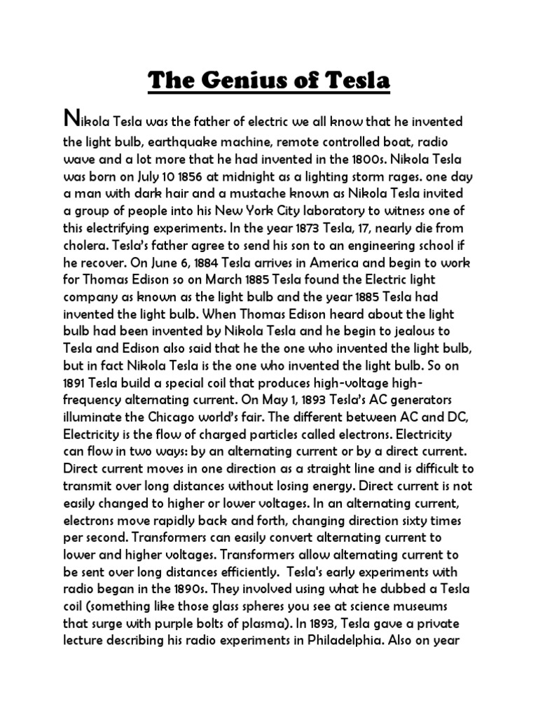 The Genius of Tesla | PDF