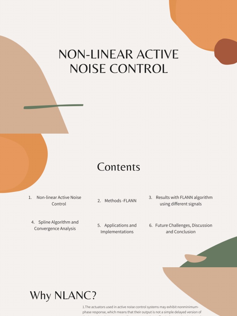 Non-Linear Active Noise Control | PDF