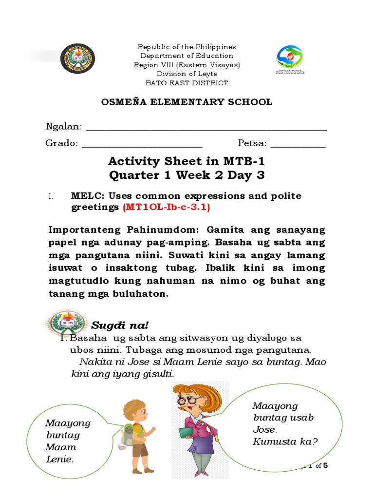worksheet-MTB Week2 Day3 | PDF