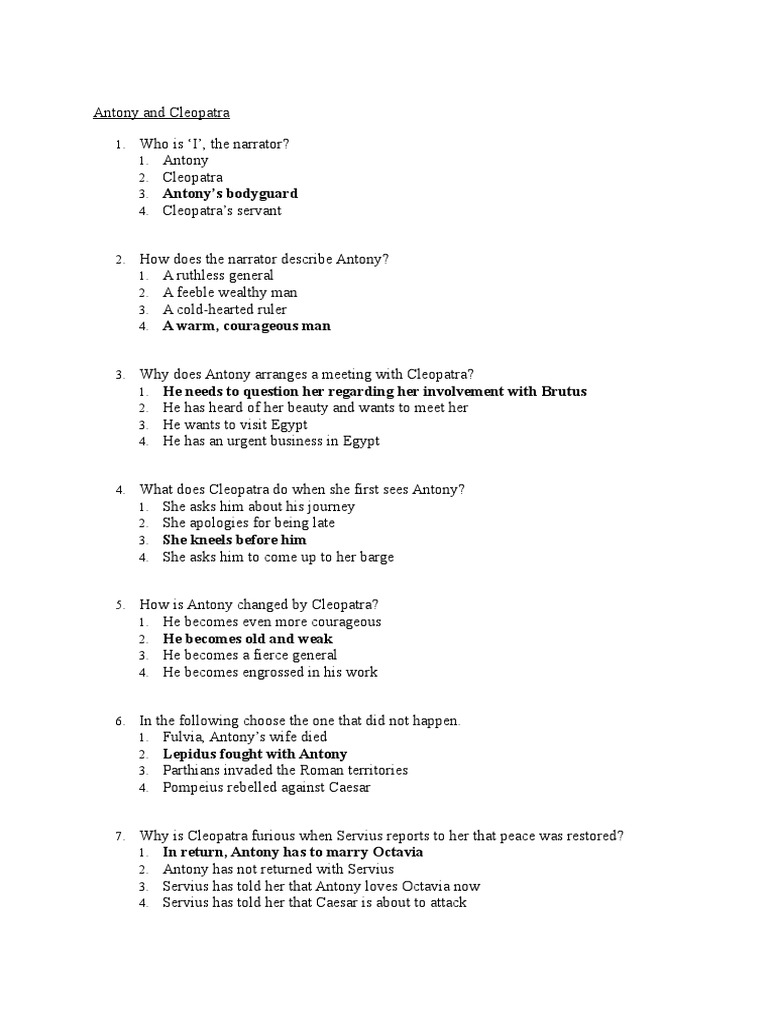 Antony and Cleopatra | PDF