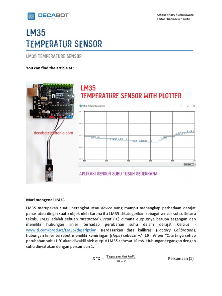 LM35 Temperatur Sensor PDF | PDF