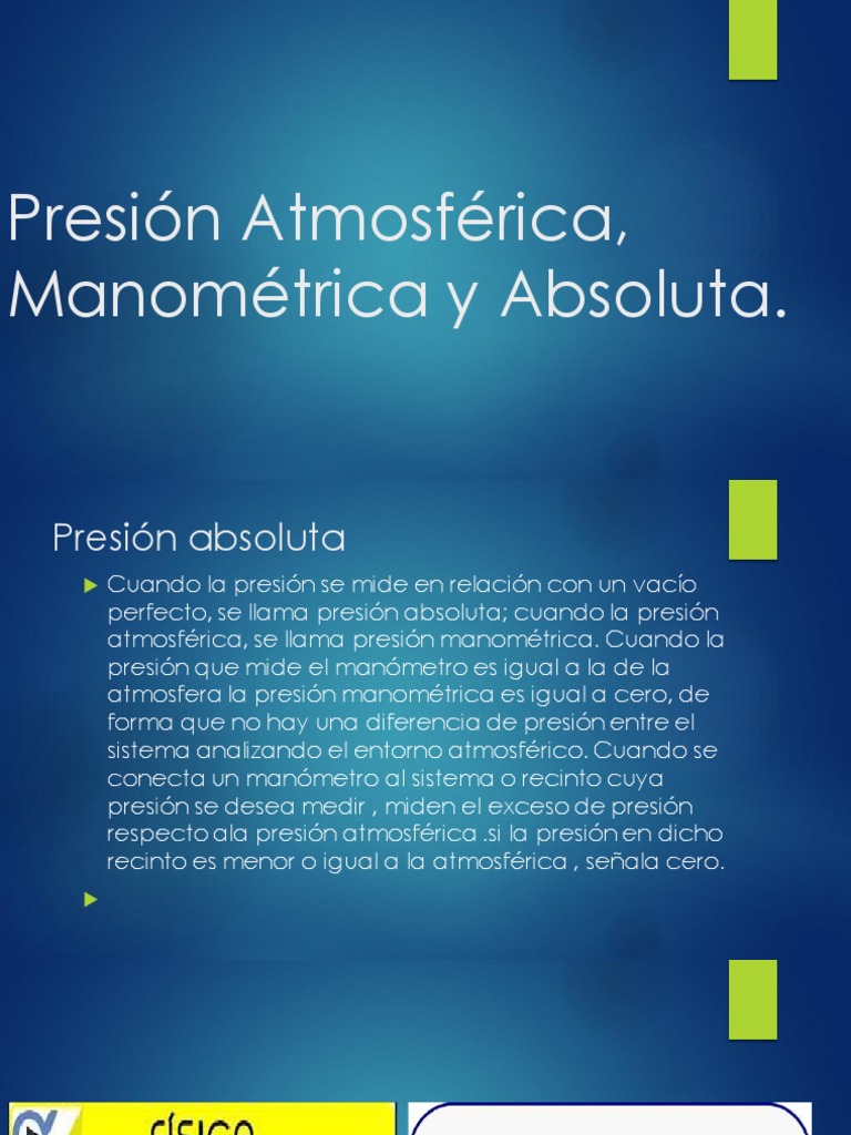 Diferencias entre presión manométrica y absoluta | PDF