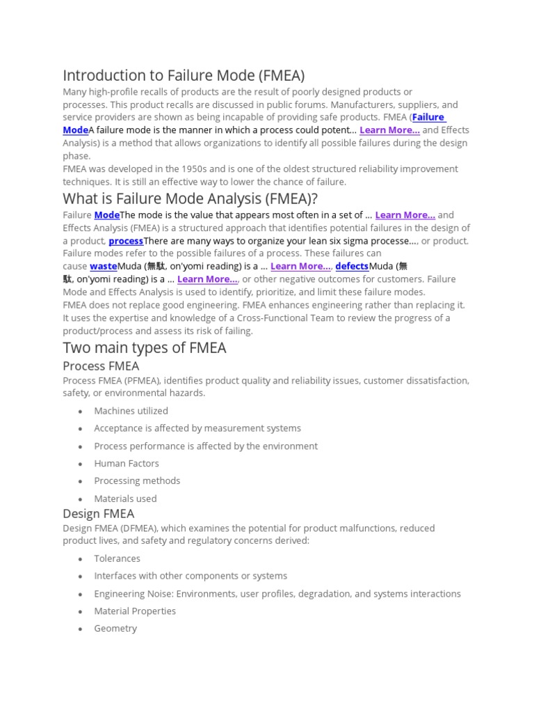 Introduction To Failure Mode | PDF | Systems Science | Systems Theory