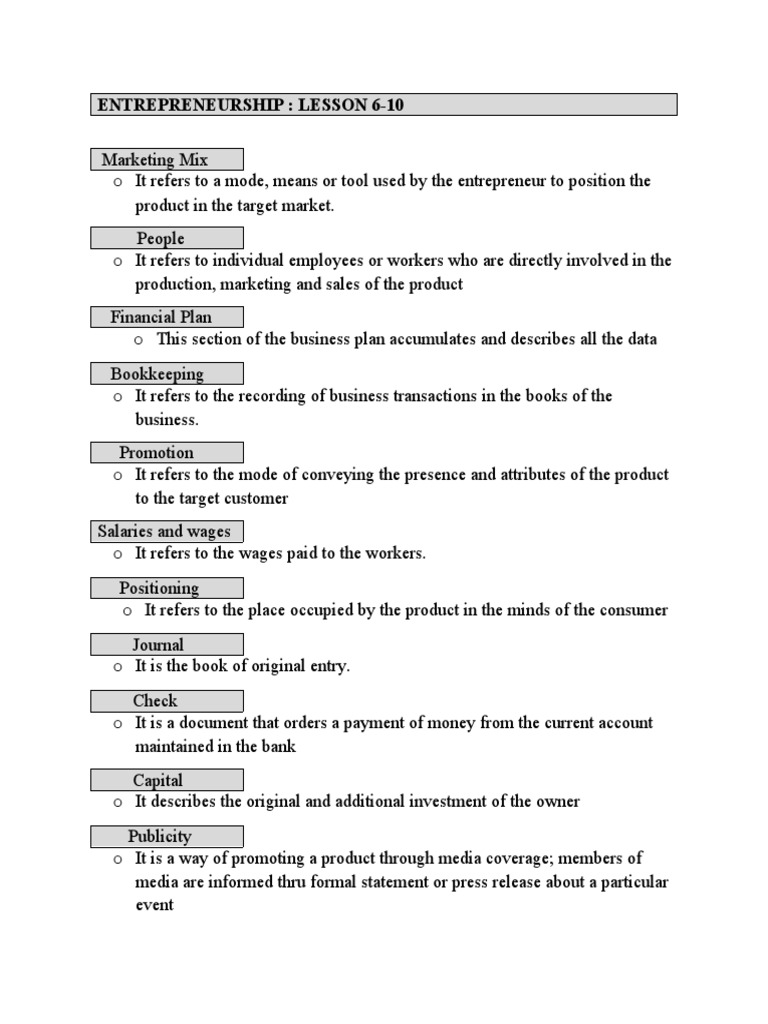 ENTREPRENEURSHIP | PDF | Receipt | Debits And Credits