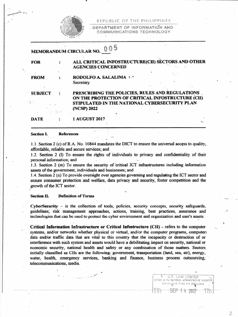 Memorandum Circular 005 | PDF