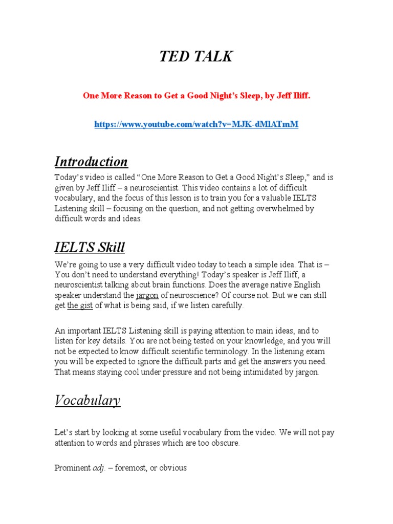 Importance of Sleep for Brain Health | PDF