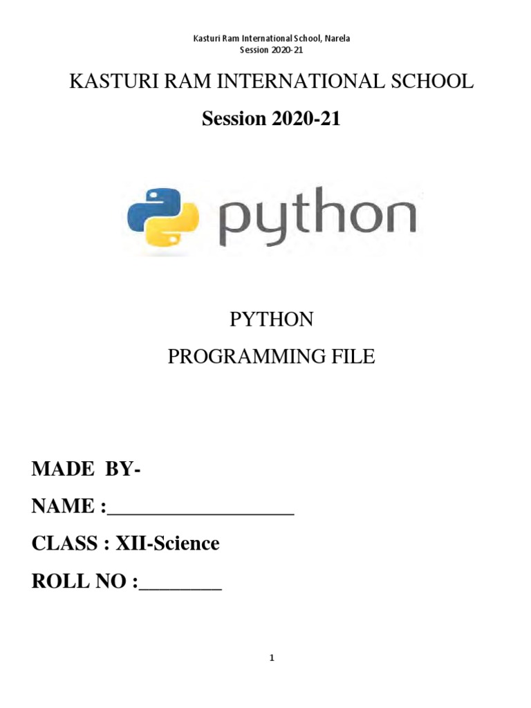 Class12 Cs Practical File Final PDF | PDF | Technology & Engineering