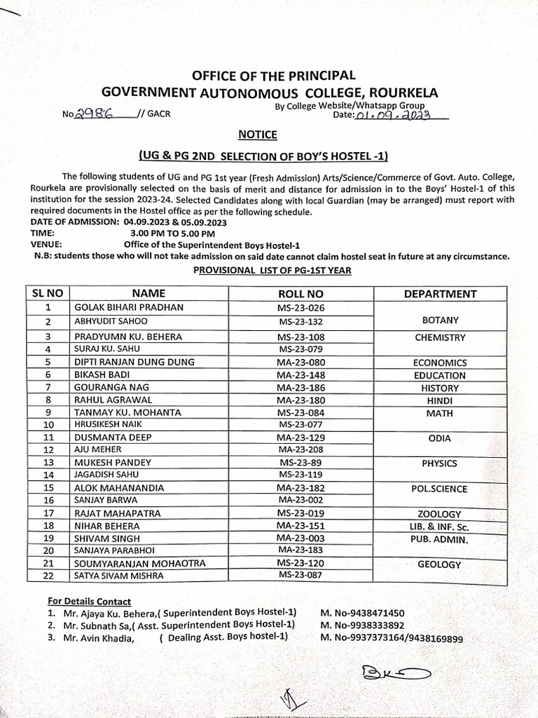 BH-I (2nd Selection Admission List) | PDF