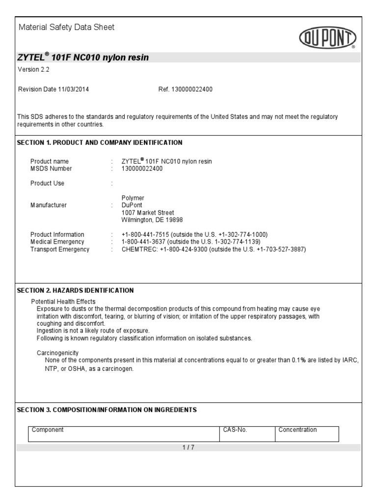 DuPont Zytel 101F | PDF