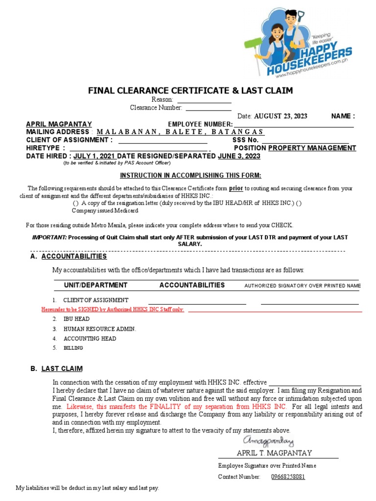 FINAL CLEARANCE Rev.2 | PDF | Employment | Economies