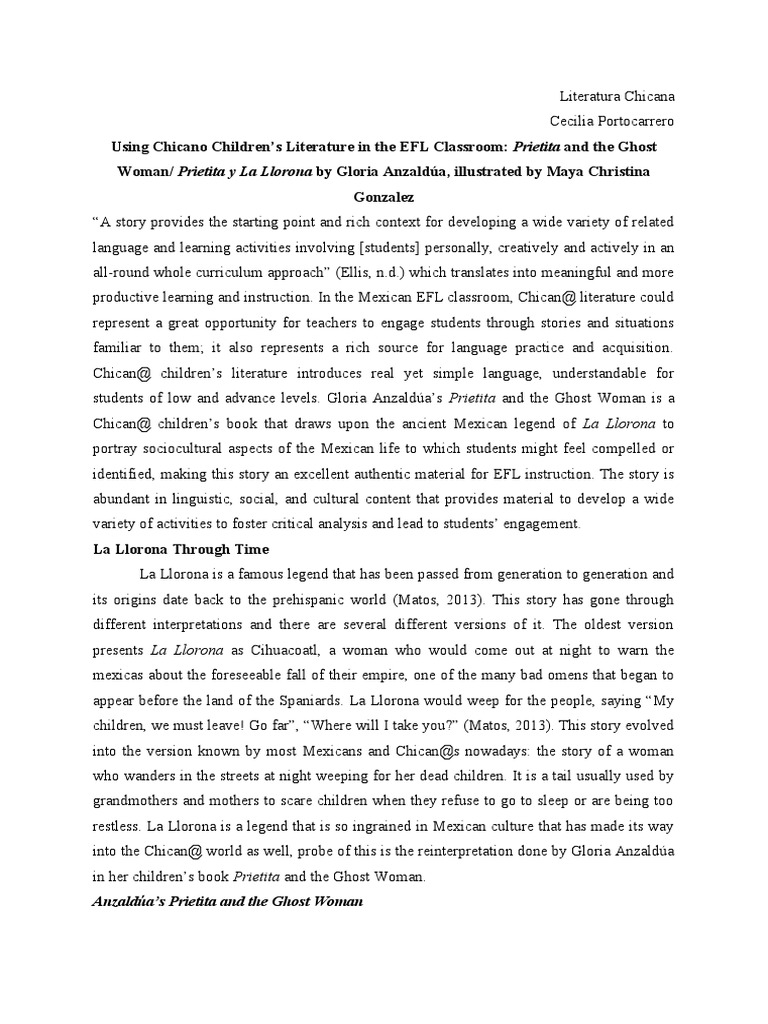Using Chicano Children's Literature in The EFL Classroom | PDF ...