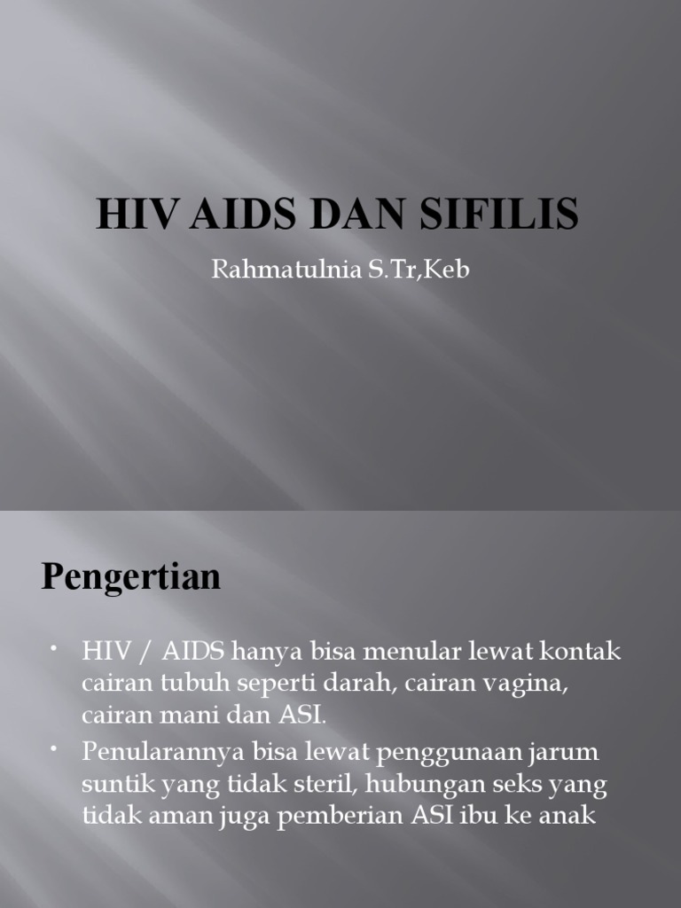 PP Hiv Aids Dan Sifilis | PDF