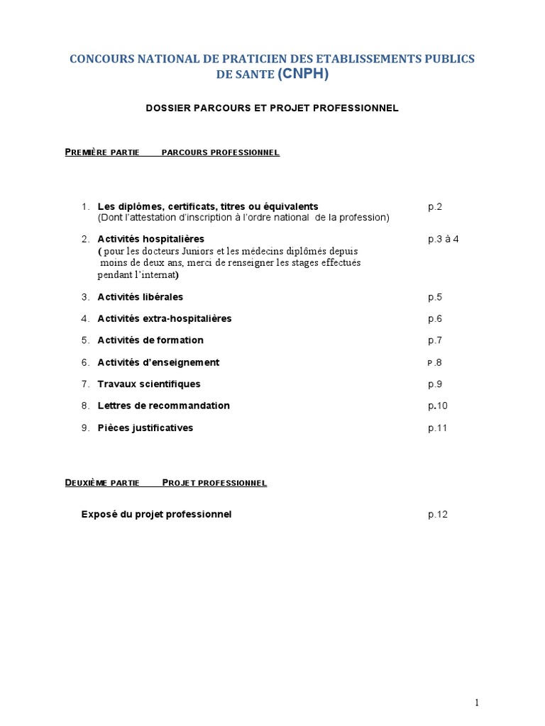 Trame Dossier CNPH | PDF