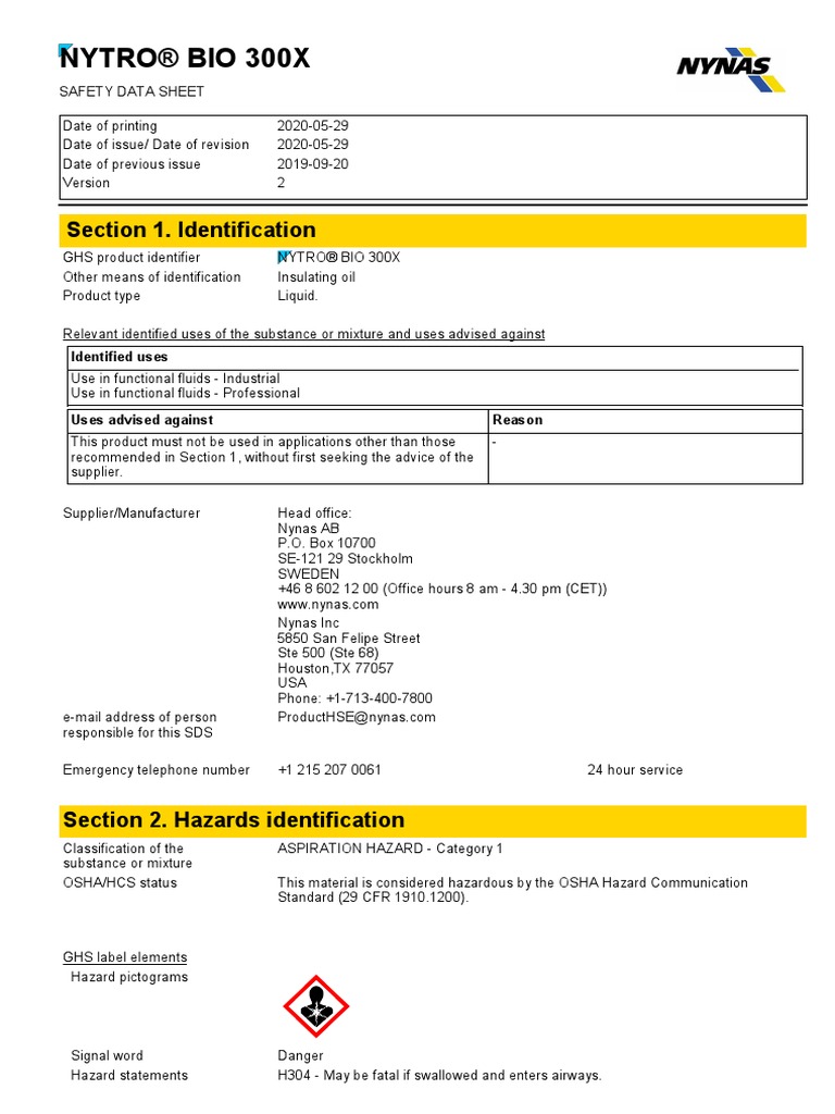 NYTRO BIO 300X - US - en - SDS | PDF