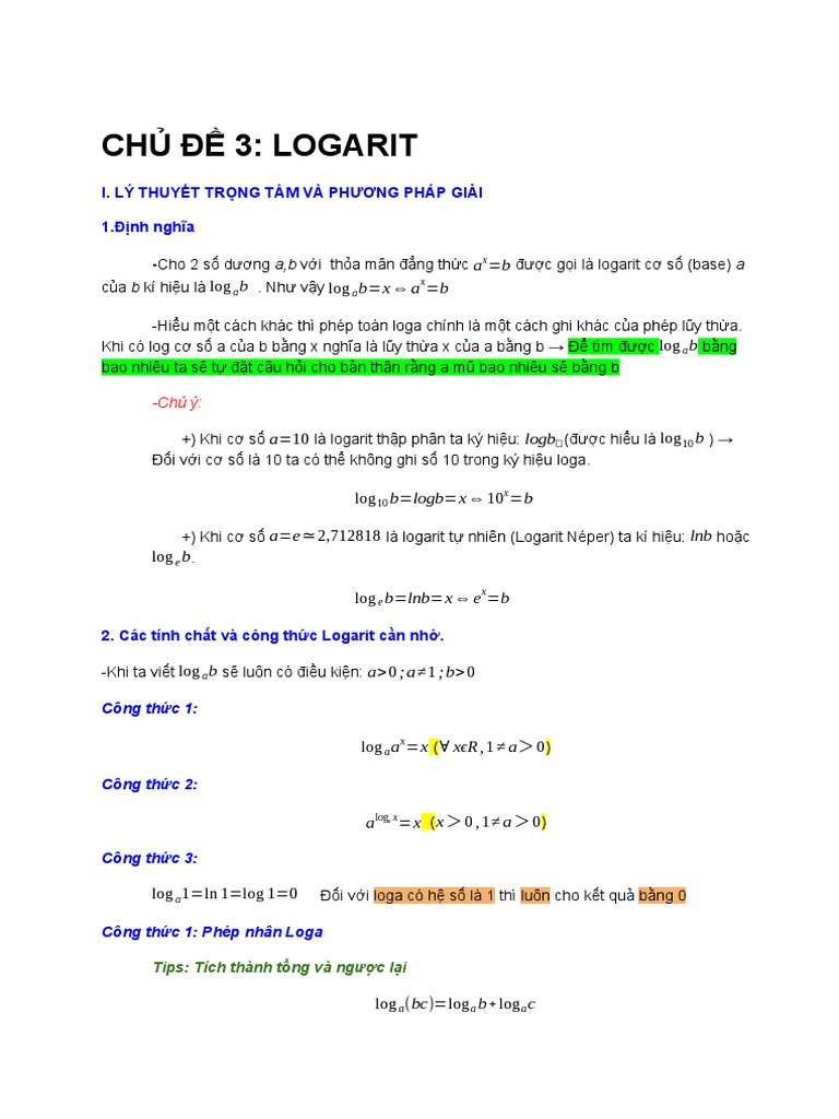 Logarithm | PDF