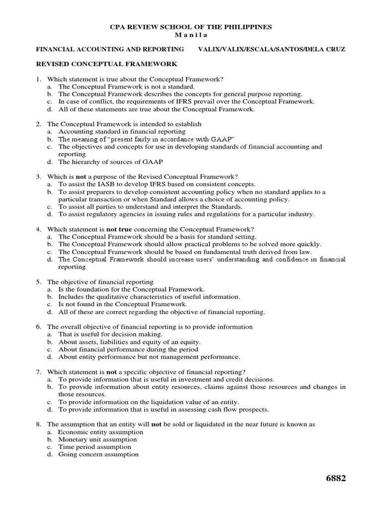6882 - Revised Conceptual Framework | PDF | Historical Cost | Financial Statement