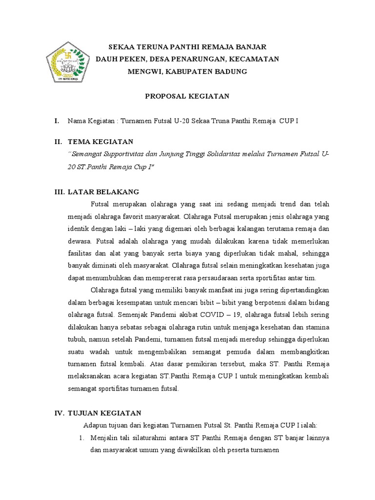 PROPOSAL Futsal | PDF