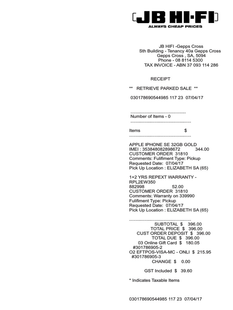 Australia Hi Fi | PDF