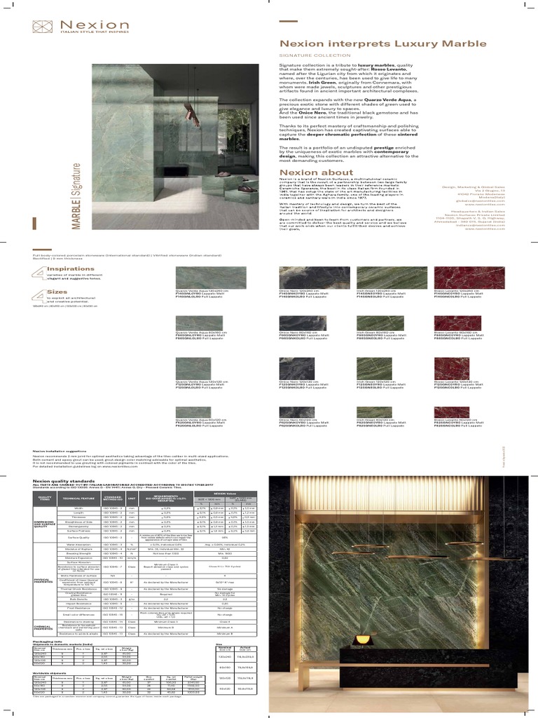 Nexion Signature Marble Collection | PDF